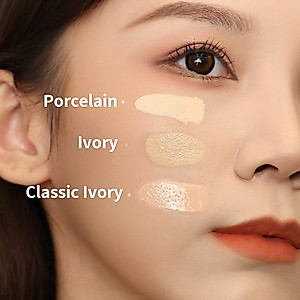 FV Foundation, Nourishing Classic Ivory Flawless Skin Lightweight Waterproof Moisturizing Concealer Lightweight Face Makeup BB Cream Liquid Foundation 1 Fl Oz(30ml) 2 Pack