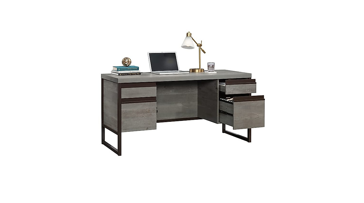Sauder Manhattan Gate Desk in Mystic Oak – Stylish Home Office Solution