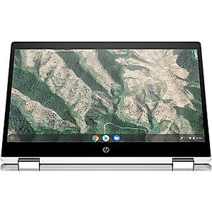 HP 2021 Chromebook 14 Inch Touchscreen 2-in-1 Laptop with Webcam, Intel Celeron N4000 up to 2.6 GHz, 4GB RAM, 32GB eMMC, Bluetooth, USB Type-C, Chrome OS + NexiGo 32GB MicroSD Card Bundle