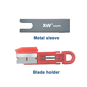 XW Handy Safety Box Cutters, Auto-retractable Razor Blade Carton Cutter for Opening Packages, 10-Pack