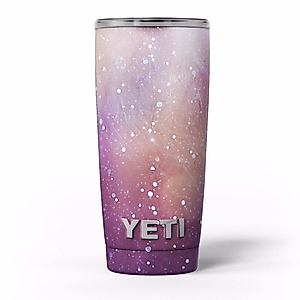 Design Skinz The Grungy Purple and Orange Scratched Surface - Skin Decal Vinyl Wrap Kit Compatible with The Yeti Rambler Cooler Tumbler Cups