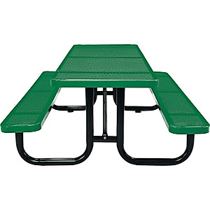 GLOBAL INDUSTRIAL 8' Rectangular Picnic Table, Surface Mount, Green (96 inch Long)
