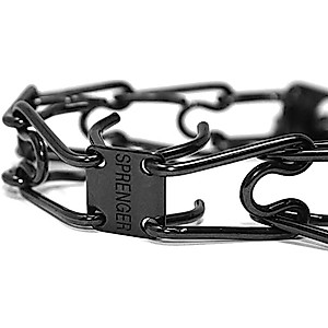 Herm Sprenger Black Stainless Steel Prong Dog Training Collar Ultra-Plus Pet Pinch Collar No-Pull Collar for Dogs Anti Pull Training Collar Made in Germany 3.2mm x 23in Medium