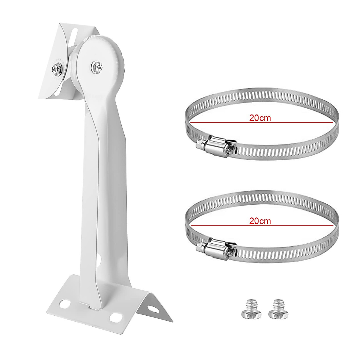 wsdcam CCTV Security Camera Universal Mounting Bracket for Corner Wall & Utility Pole, 90° Rotation Adjustable Indoor Outdoor Monitor Camera Mount with 2 Loops for Dome Camera/IP Camera/CCTV Camera