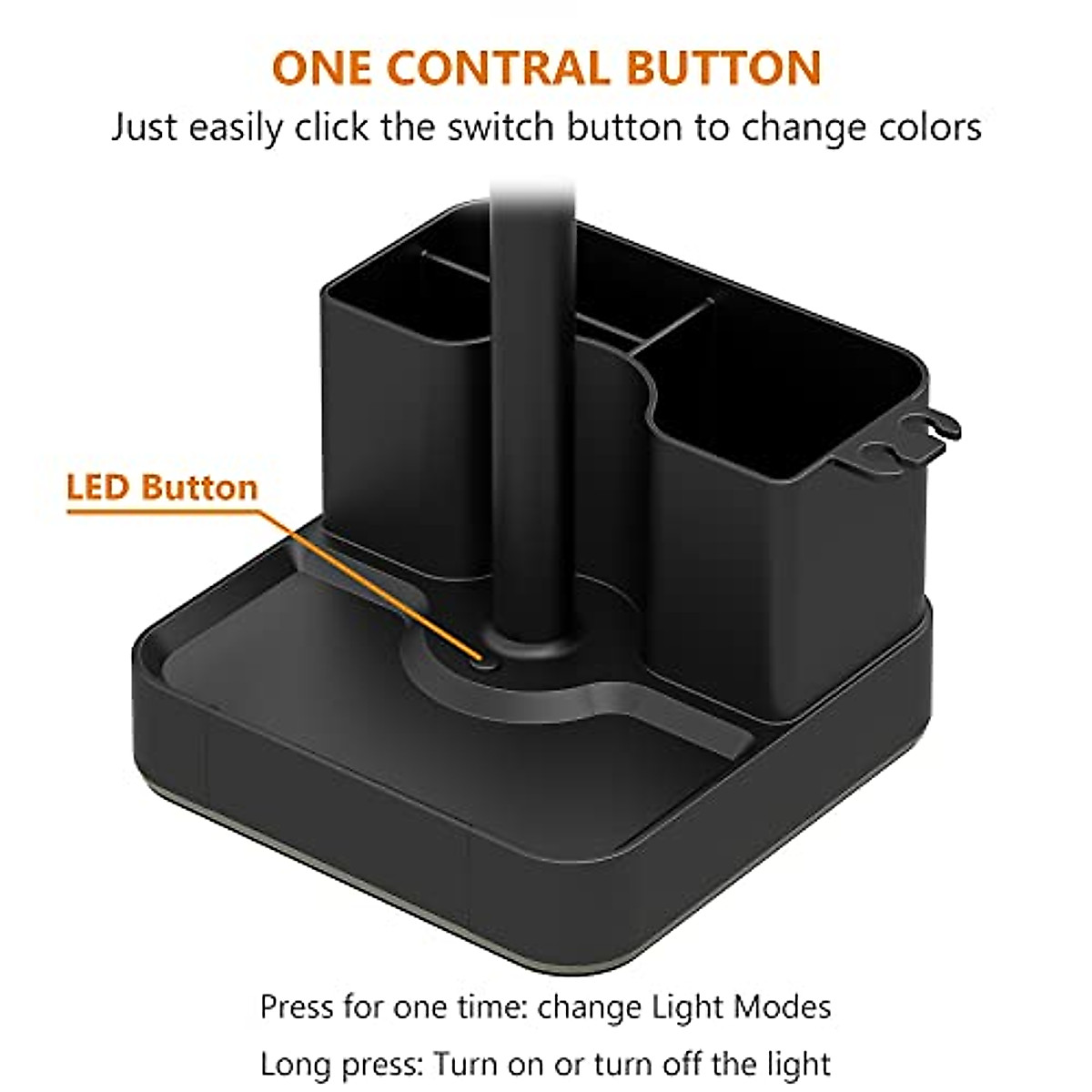 LED Cell Phone Stand for Desk with Pen Holder, Apple Watch Charger 2 in 1 KAFRI Desktop Tablet Holder Dock with 2 USB Charging Ports, Compatible with iWatch Series 6/5/4/3/2/1, iPhone 12 pro/X/X Max/8