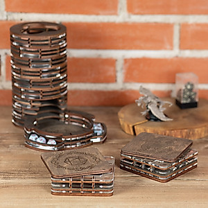 SMONEX Dice Box - Dice Storage Box with Magnetic Lid Suitable for Dungeons and Dragons - Engraved Wooden Box Ideal as DND Gifts and Gifts for Other RPG