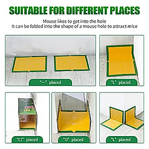 Mouse Traps, Humane Mouse Glue Trap, 10 PCS Rat/Mice Traps Sticky Pad Boards Strongly Adhesive Mouse Traps That Work No See Kill for House Indoor Outdoor Pet Safe