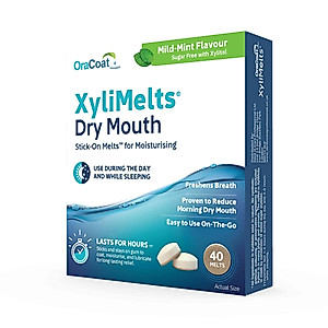 OraCoat XyliMelts Mild Mint for Dry Mouth, 40-Count, 7-40-UK