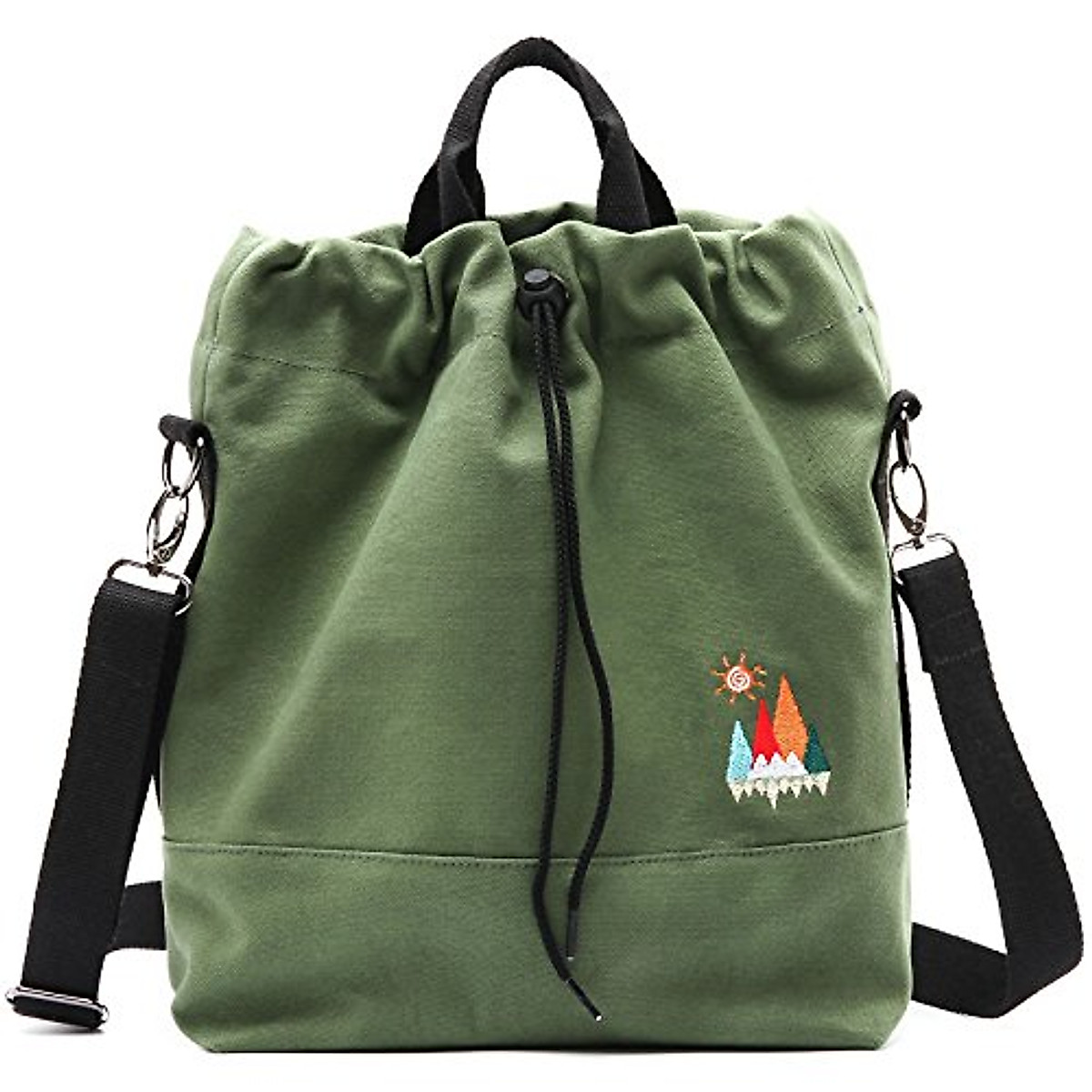 Togood Women Casual Canvas Shoulder Bags, Sunshine Embroidery Cross Body Bag Top Handbag