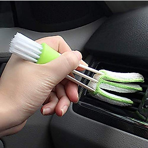 WOIWO Cleaning Brush For Air Outlet Of Two-Headed Car Air Conditioner, Soft Brush For Instrument Panel Dusting, And Cleaning Articles For Interior Decoration