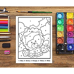 Color by Number for Kids: Activity Book