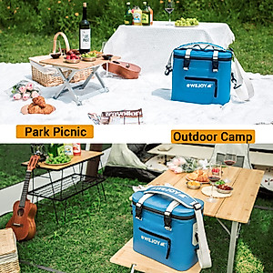 #WEJOY Insulated Camping Cooler Bag,12 Can,2 Days Ice Life, Portable Waterproof Camp Coolers Lunch Bag with Leakproof Zipper for Outdoor Beach, Picnic, Hiking, Fishing, Traveling,BBQ