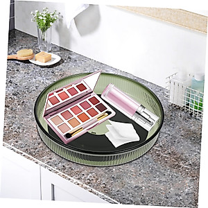 Zerodeko rotatable Tray Organizer Round Cosmetic Storage Tray Turntable Rack Bathroom Storage Tray Kitchen Lazy Susans Fridge Round Stand Spice Rack to Rotate Household Storage Rack The pet