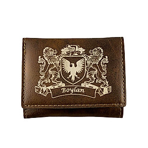 Boylan Irish Coat of Arms Rustic Leather Wallet