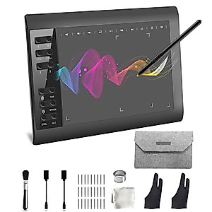 TeinenRon Graphics Drawing Tablet,10 x 6 Inch Drawing Tablet with 8192 Levels Pen and Bag,12 Hot Keys,Compatible with PC/Mac/Android for Painting,Design & Online Teaching