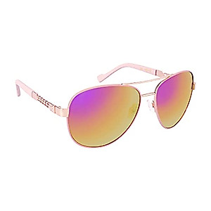 Jessica Simpson Women's J5359 Fashionable Metal Aviator Pilot Sunglasses with UV400 Protection - Glamorous Sunglasses for Women, 60mm