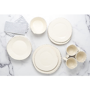 Vietri Lastra Linen 4-Pc Place Setting, Dinnerware Set - Cereal/Pasta Bowls, Salad/Dinner Plates