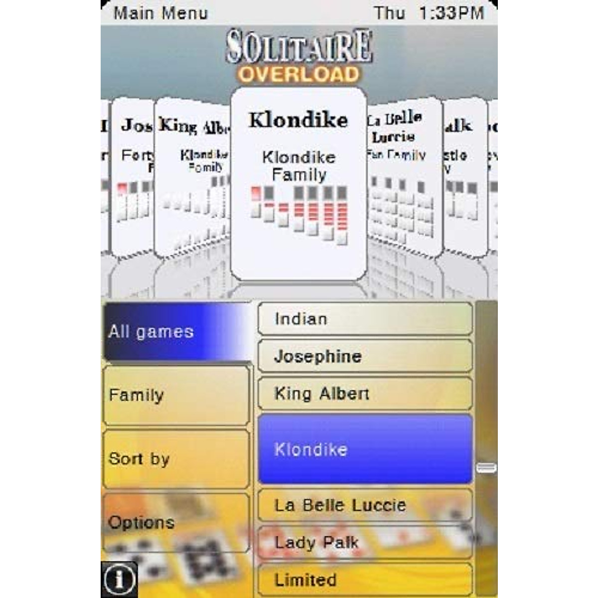 Solitaire Overload - Nintendo DS