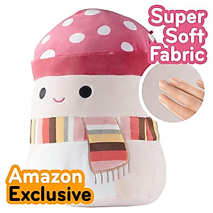 Squishmallows Original 10-Inch Malcolm The Mushroom - Official Jazwares Plush - Collectible Soft & Squishy Stuffed Animal Toy - Add to Your Squad - Gift for Kids, Girls & Boys