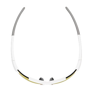 Rawlings Nice Pick Blade Youth Baseball Sunglasses, Shiny White/Red Mirror, 70mm