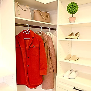 Super Heavy Duty Plastic Hangers, Made in USA, White Super Heavy Weight Hanger, 24 Pack