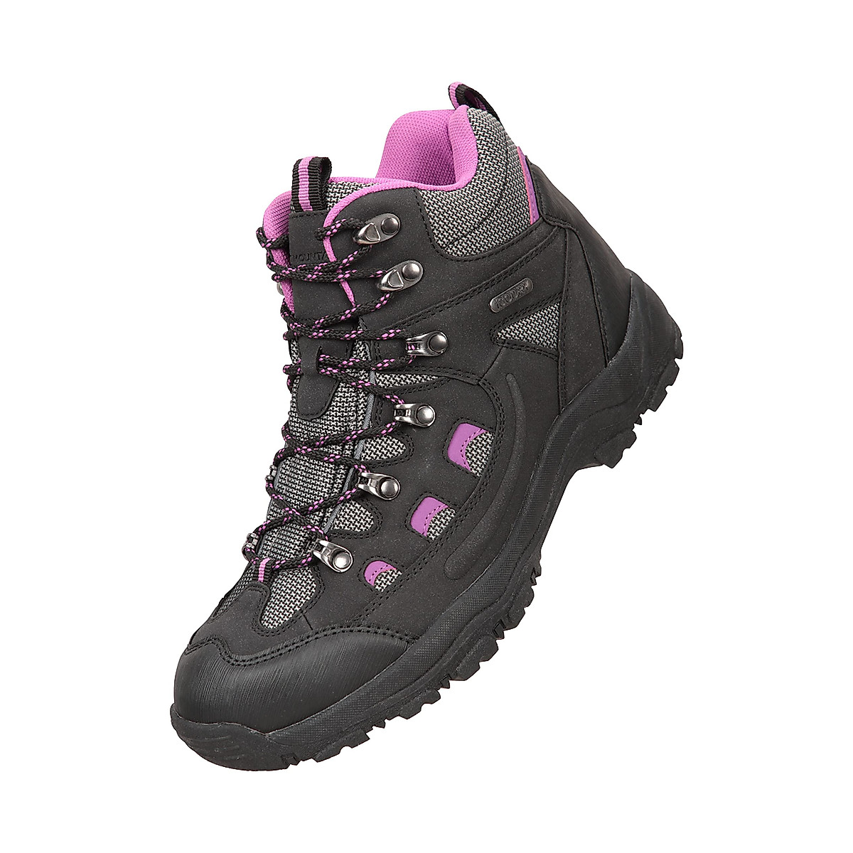 Mountain Warehouse Adventurer Womens Waterproof Hiking Boots Black Womens Shoe Size 6 US