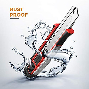 ORIENTOOLS Utility Knife Box Cutters Retractable 2-Pack Set, Snap Knife, Rust-proof Zinc Alloy Body for Heavy Duty Office, Home, Hobby for Cutting Boxes, Carpet, Rope