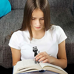 Curious Cat Bookmark for Cat Lovers - Locate Reading Progress with Cute Cat Paws Cute Cat Bookmarks 3D PVC Cat Book Markers Cartoon Animal Book Marks for School Office Home Supplies (2pcs)