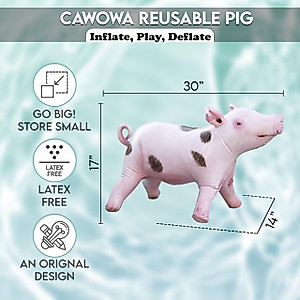 Inflatable Pig, Decorations for Birthday Party Supplies Toy, Cowboy & Cowgirl Farm Theme Gifts, Blow Up Boar Decor, Inflables Para Fiestas Pig Balloon, Fun Decoy Pig Inflatable Party Decoration