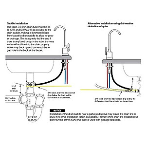 Watts Premier WP116093 Top Mount Air-Gap Faucet for Water Filtration Systems, Monitored, Brushed Nickel