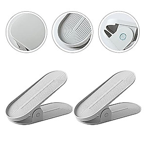 Toyvian Sneaker Holder 2pcs Shoe Slots Rack Adjustable Shoe Stacker Space Saver Double Deck Shoe Rack Holder for Closet Organization Sneaker Shelf