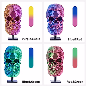 ERYONE Silk Dual Color Filament PLA 3D Printer 1.75mm +/-0.03 mm, Silk Coextrusion PLA Shiny Filament 0.25kg/Spools,4Pack(2.2lbs), Blue&Green, Red&Green, Red&Blue, Gold&Purple