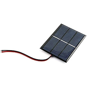 Longdex 1-Pack Solar Panel 0.65W 1.5V Mini Solar System DIY for Battery Cell Phone Chargers Portable 60803mm Mini Solar Cell with Wire