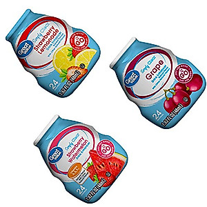 Great Value SIMPLY CLEAR drink flavor enhancer. No artificial colors. Kosher. Gluten Free 6 bottles Grape (2) + Strawberry Lemonade (2) + Strawberry Watermelon (2) (CLEAR - Flavor Enhancer 6 bottles)