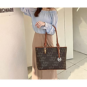 MKF Collection Shoulder Bags for Women Small Tote Handbag Crossbody bag & Wristlet Purse Top Handle PU Leather 4-pcs Set Pocketbook