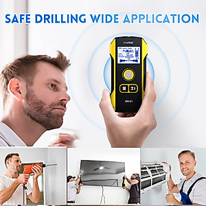 FNIRSI Stud Finder Wall Scanner - 6 in 1 Electronic Wall Wood Metal Stud Finder, Wall Detector with Updated Positioning Hole for Center and Edge of Wood AC Wire Metal Studs Joist Pipe