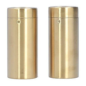 Spice Stainless Steel Pepper Shaker Kitchen Tool Salt Sugar Spice Pepper Shaker Dredge Salt/Sugar/Pepper Shaker Seasoning Bottle Salt and Pepper Shaker Kitchen Tool (golden, L)