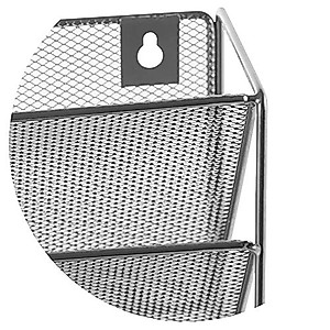 Easepres File Organizer Mesh 5-Tier Black Hanging File Organizer Vertical Holder Rack for Office Home, Silver