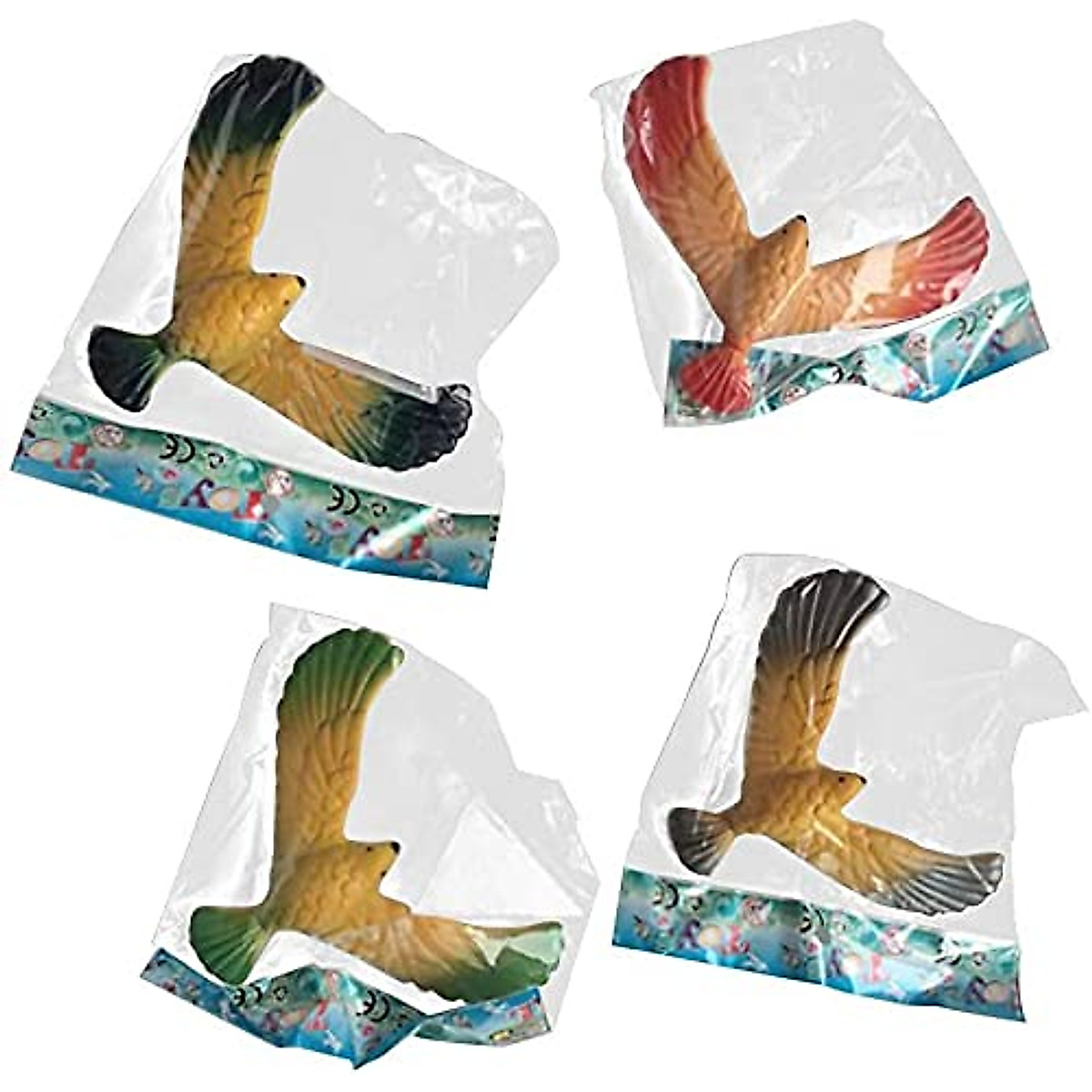 C&H Solutions 5 Pcs Cute Balancing Bird with Clear Triangle Stand (Colors May Vary)