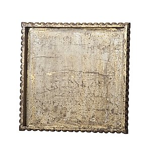 Abigails Wooden Square Serving Tray in Provence Finish, 13", Gold