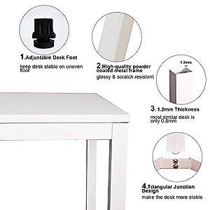 Need White Computer Desk, 63 inches Home Office Desk, Large Writing Desk, Long Workstation Office Desk