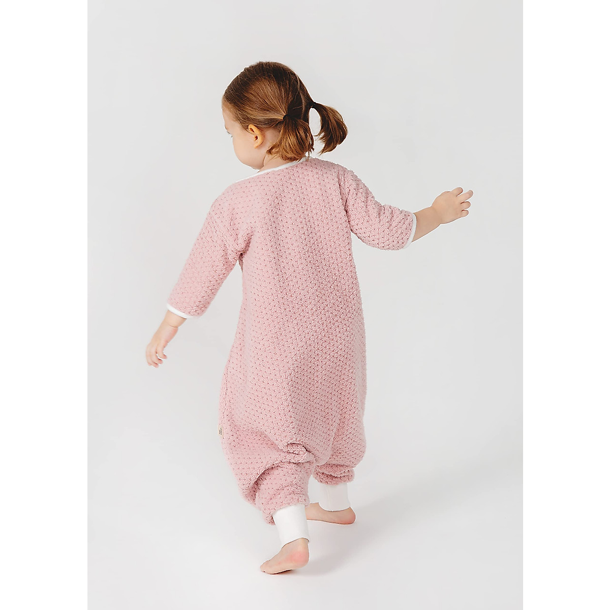 Yuni Ashley Sleep Sack 30-48Months (2.5-4yrs) Medium 2.5 TOG Waffle Teddy Pink - Baby Sleeping Sack | Sleep Sacks for Babies | Wearable Blanket | Sleep Sack for Toddlers | Wearable Blanket Baby