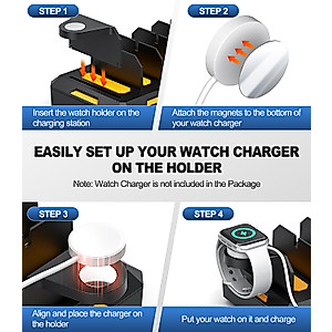 Charging Station for Multiple Devices, Honcila 6 in 1 Multi Charger Station Charging Dock for Cellphone Tablet iPhone iPad and More - 50W Charging Station Organizer with 6 Mixed Charging Cables