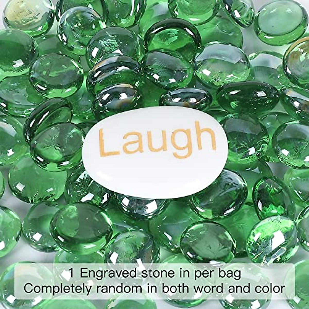 Ausluru 5LB Fire Glass Beads Flat Glass Marbles for Outdoor Fire Pit and Fireplace, Glass Gemstones for Vase Filler, Aquariums, Hydroponics Plants, Home Decor and Christmas DIY Craft, Green