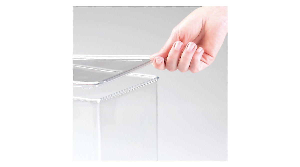 mDesign Stackable Plastic Storage Container - 6 Pack