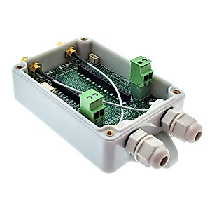 qBoxMini AFC DIY IOT Enclosure Kit (Two SMAs), IOT Enclosure for Feather ESP32 Cellular LoRa WiFi Arduino Board, Waterproof IP65 Enclosure with Glands, prototyping PCB connectors Set and Two SMAs