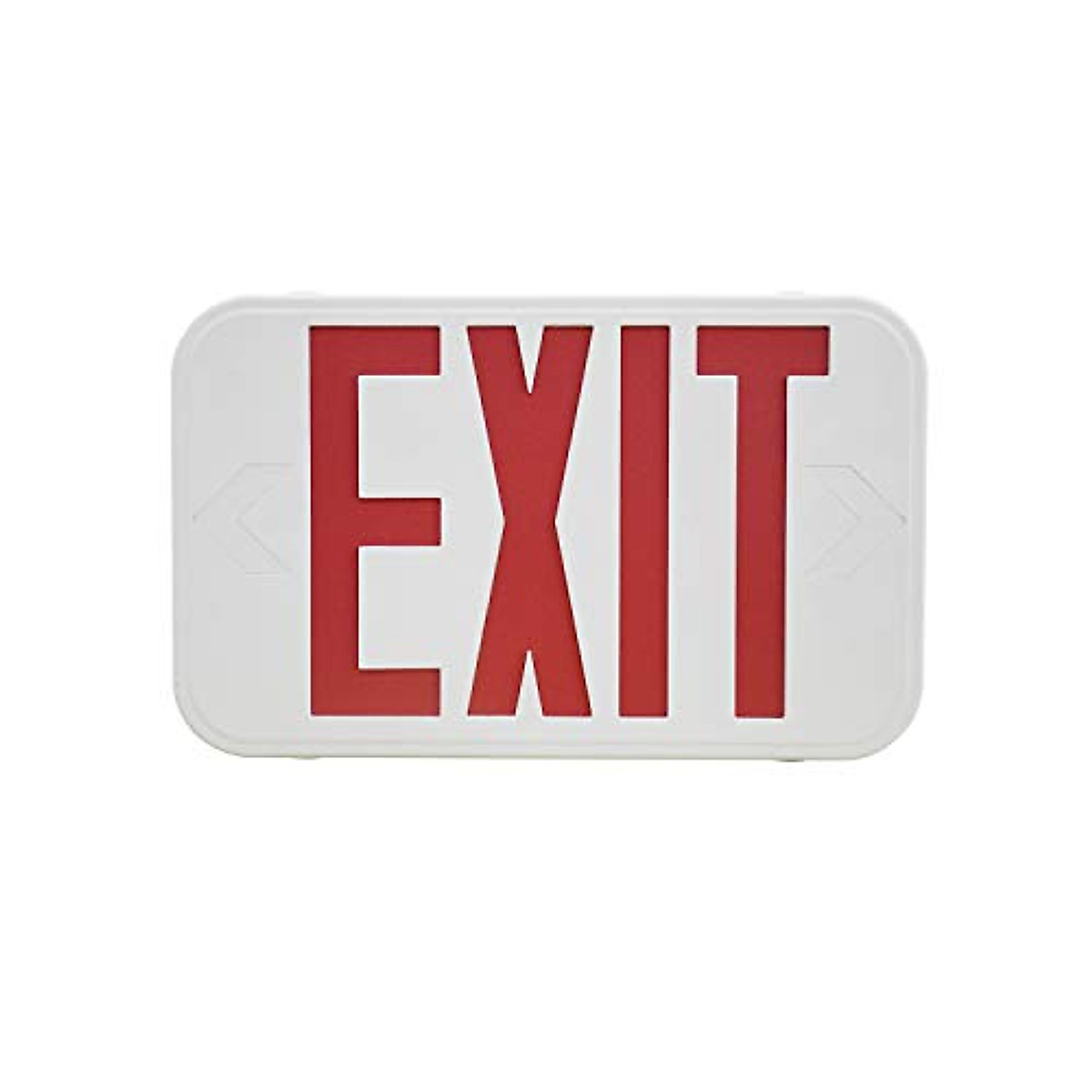 LIT-PaTH LED Emergency EXIT Sign with Double Face and Back Up Batteries- US Standard Red Letter Exit Lighting, UL 924 and CEC Qualified, 120-277 Voltage, 1-Pack