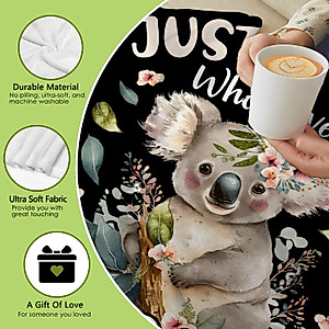 Koalas Blanket for Girls Just A Girl Who Loves Koala Gifts for Women Soft Comfortable Throw Blanket for Bedding Sofa Chairs Camping 40x50inches