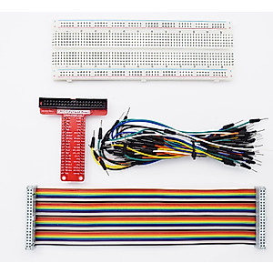 Adeept Raspberry Pi GPIO Breakout, T-Type GPIO Expansion Board +830 Points Solderless Breadboard+65pcs Jumper Cables +40pin Rainbow Ribbon Cable, Raspberry Pi GPIO Expansion Kit