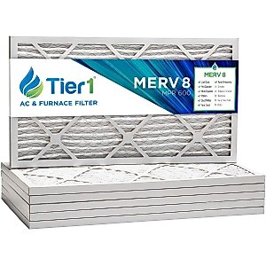 Tier1 10x24x1 Merv 8 Pleated Air/Furnace Filter -6 Pack